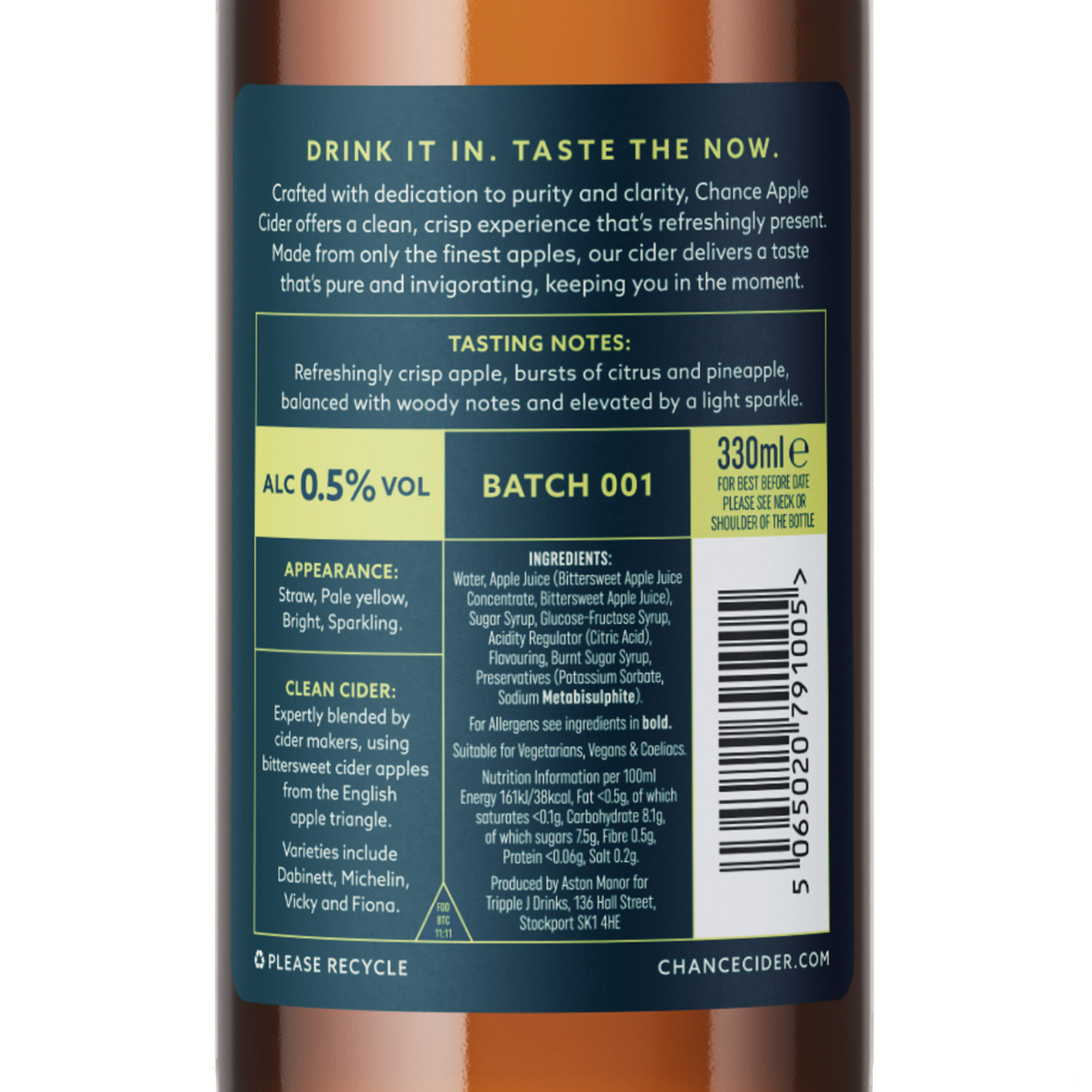 CHANCE Cider 0.5% ABV 330ml - 12 Pack – Chance Cider